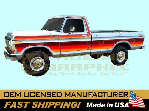 1979 Ford F100 F150 F250 Free Wheeling Chromatic Truck Stripe Graphic ...