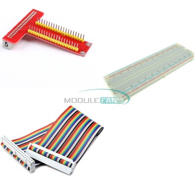 Composants électroniques 40Pin Arc-en-Câble Raspberry Pi 2 B Kits Type ...