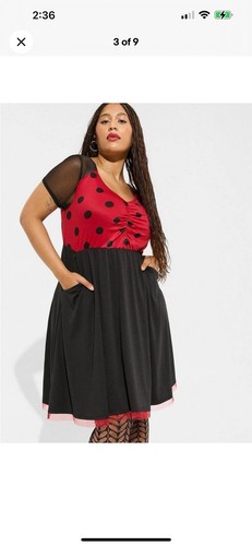 Torrid Lady Bug Mini Dress Halloween Cosplay NWT Size 0 L 12 | eBay