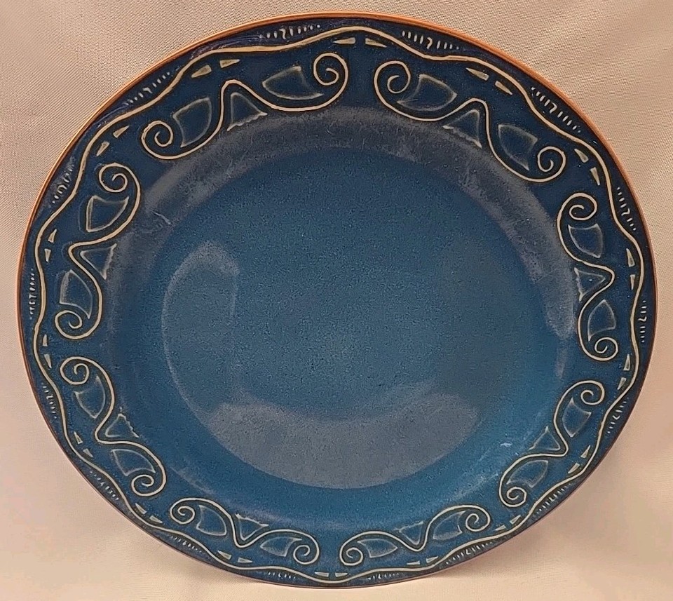 PIER 1 TUNISIA BLUE CHOP PLATE ROUND PLATTER 13 1/8" | eBay