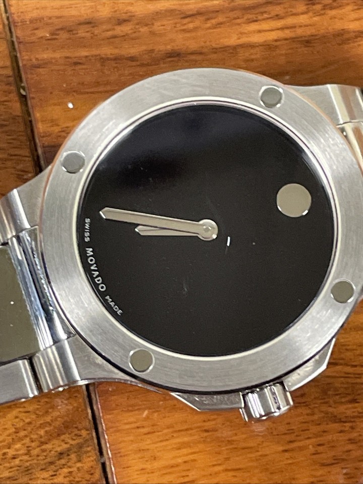 Movado SE Extreme Stainless Steel Black Dial Quartz Watch 12 3 14 1054 ...