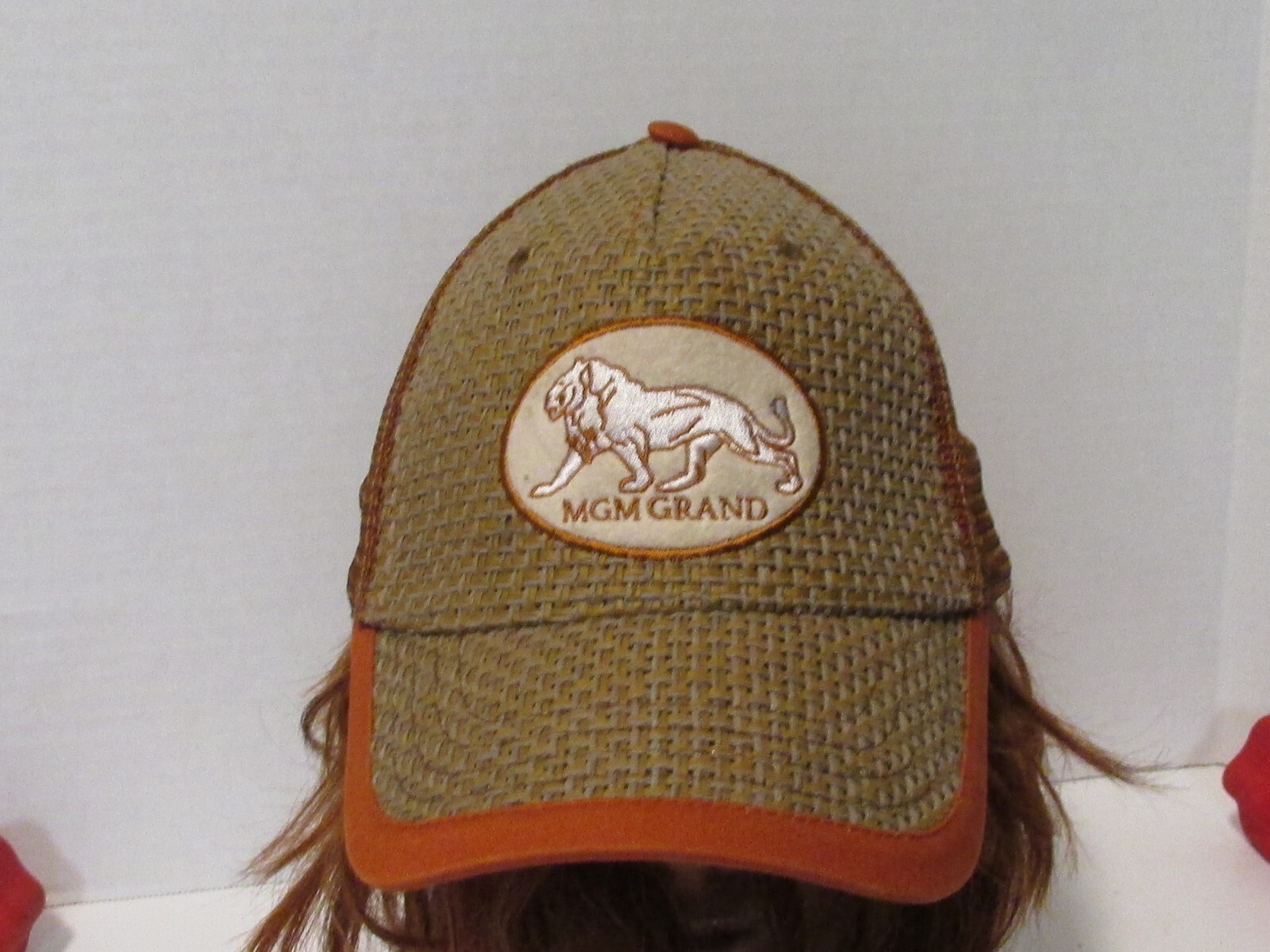 Vintage MGM Grand Brown Trucker Style Hat - Gem