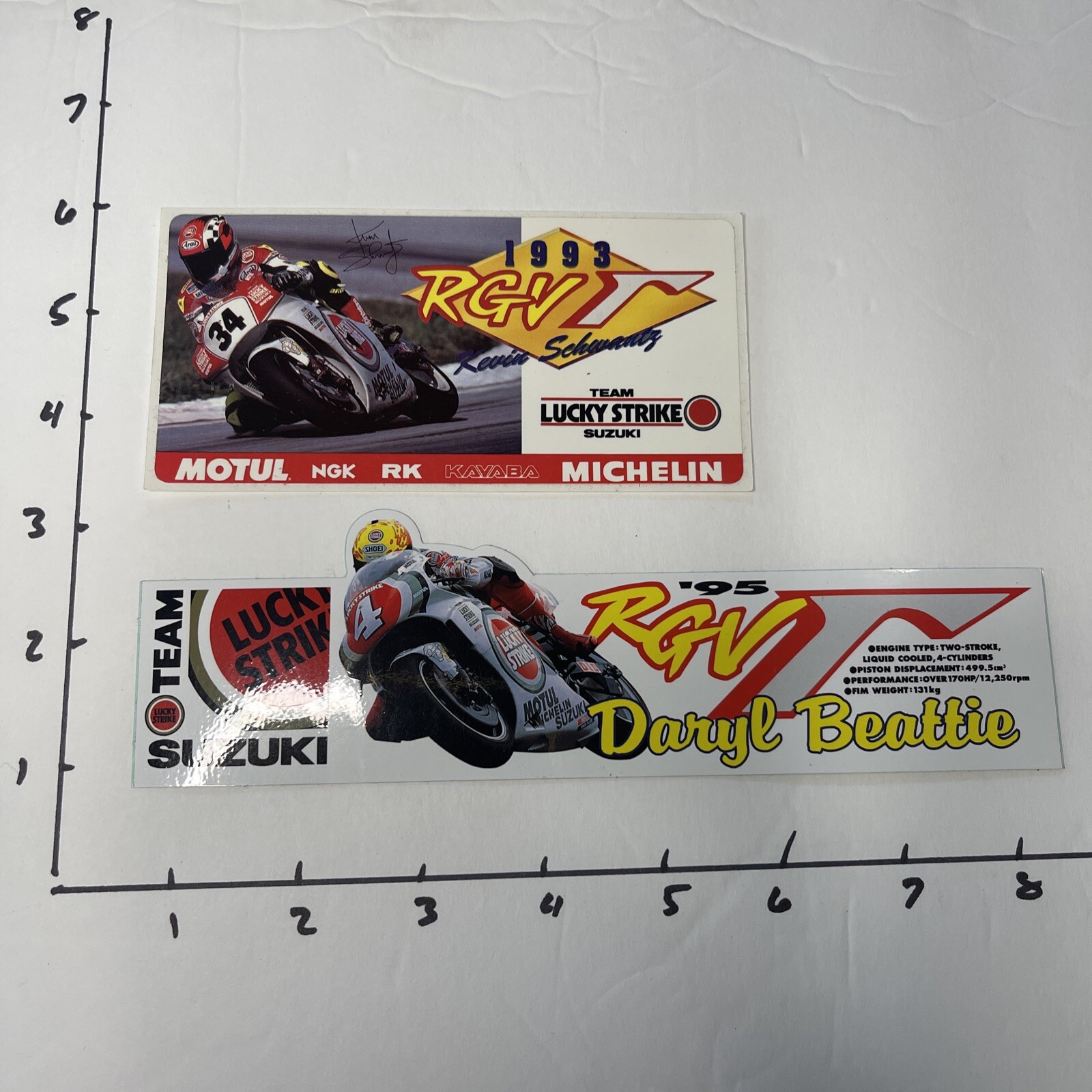 Lot of 2 Original Vintage 1993/95 RGV racing decal stickers | eBay