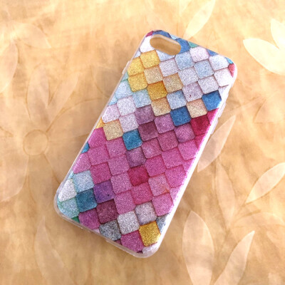 Colorful 3D Geometric Mermaid Fish Scale Phone Case Skin for iPhone 7&8 ...