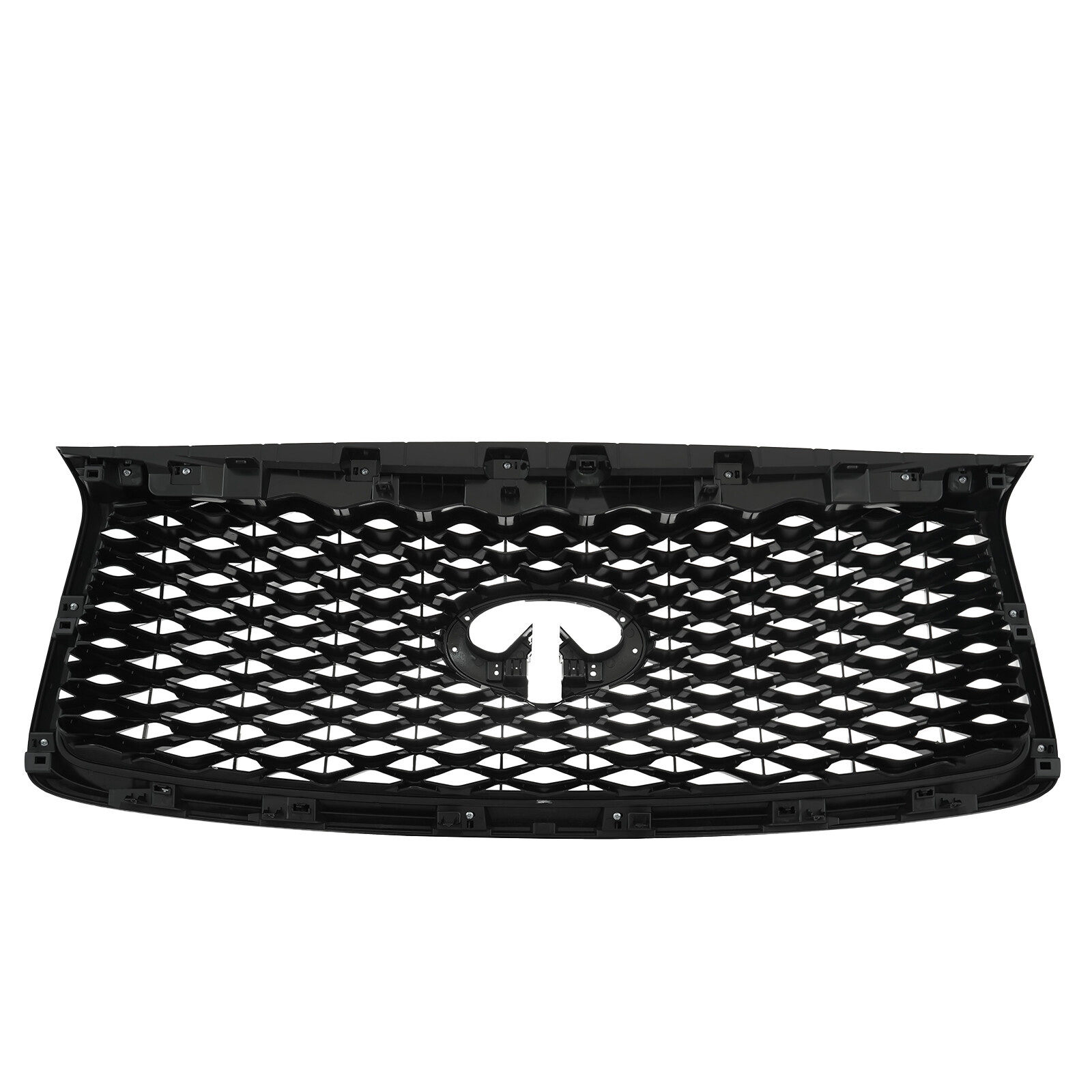 For 2018-2021 INFINITI QX80 Front Upper Grille Gloss Black W/ Camera ...