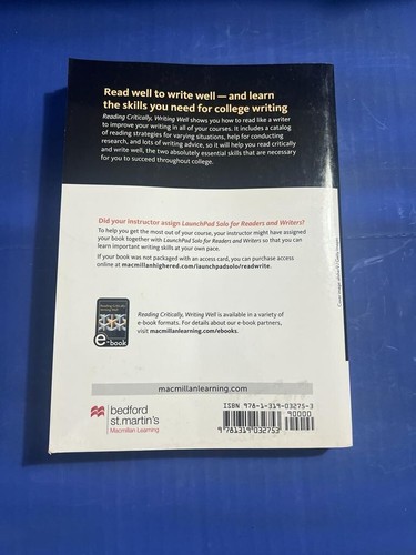 Reading Critically, Writing Well : A Reader and Guide by Charles R ...
