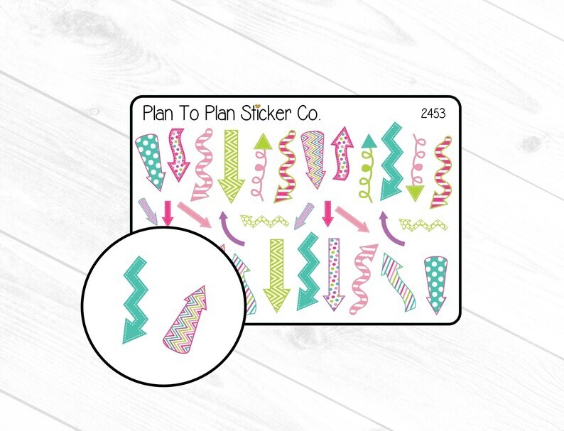 2453~~Fun Arrows Planner Stickers. | eBay