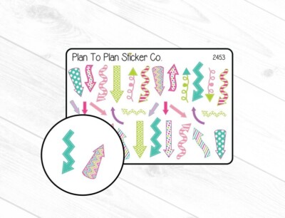 2453~~Fun Arrows Planner Stickers. | eBay