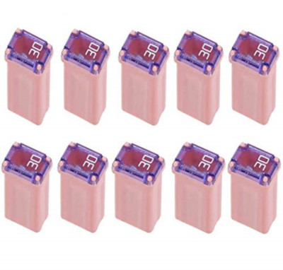 10 Pack 30Amp Micro Cartridge Fuses MCASE Type FMM MAXI Fuse Slow Blow ...