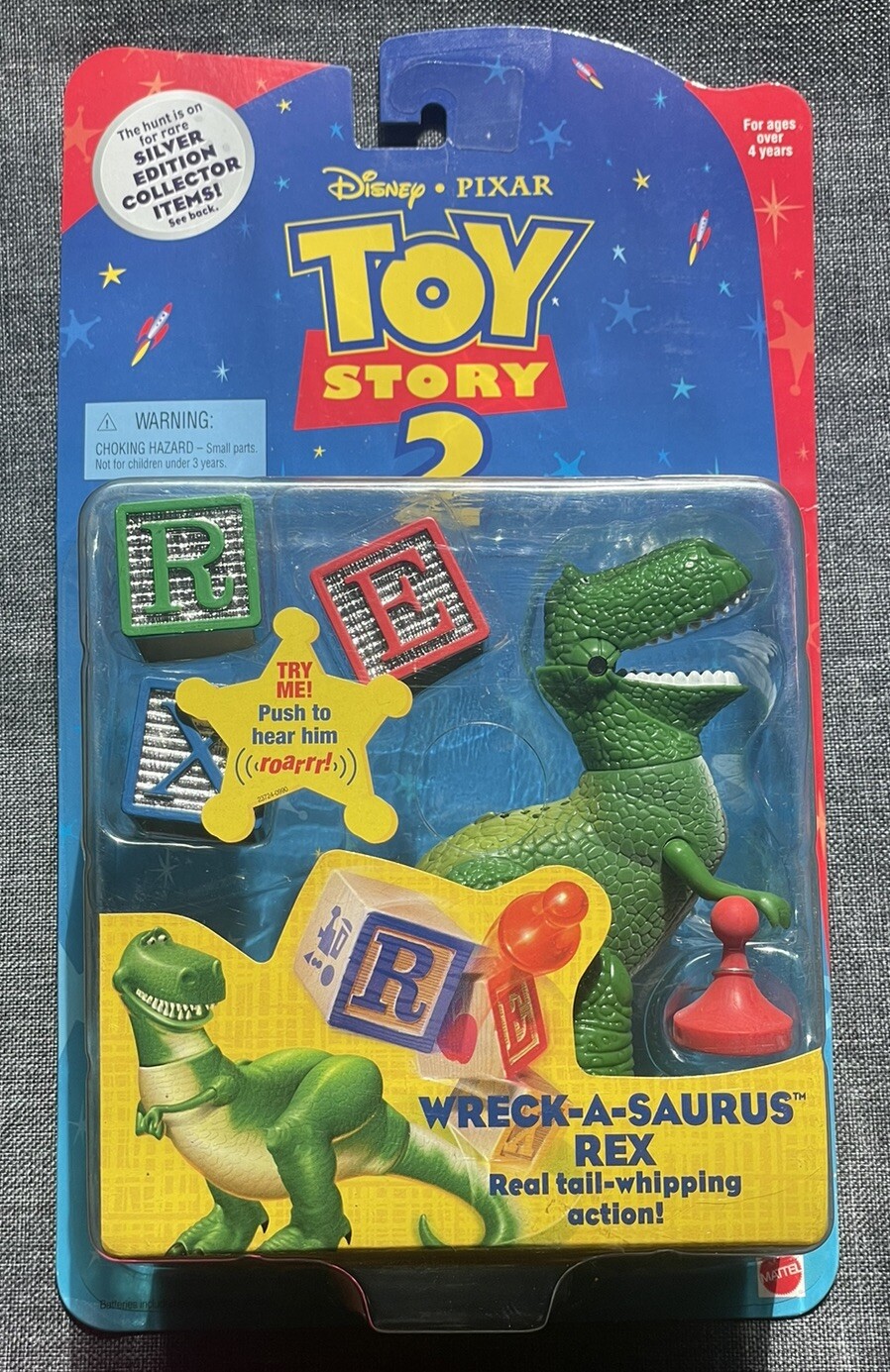 1999 Toy Story 2 Wreck-A-Saurus Rex Silver Edition Rare 1 in 200 Sealed ...