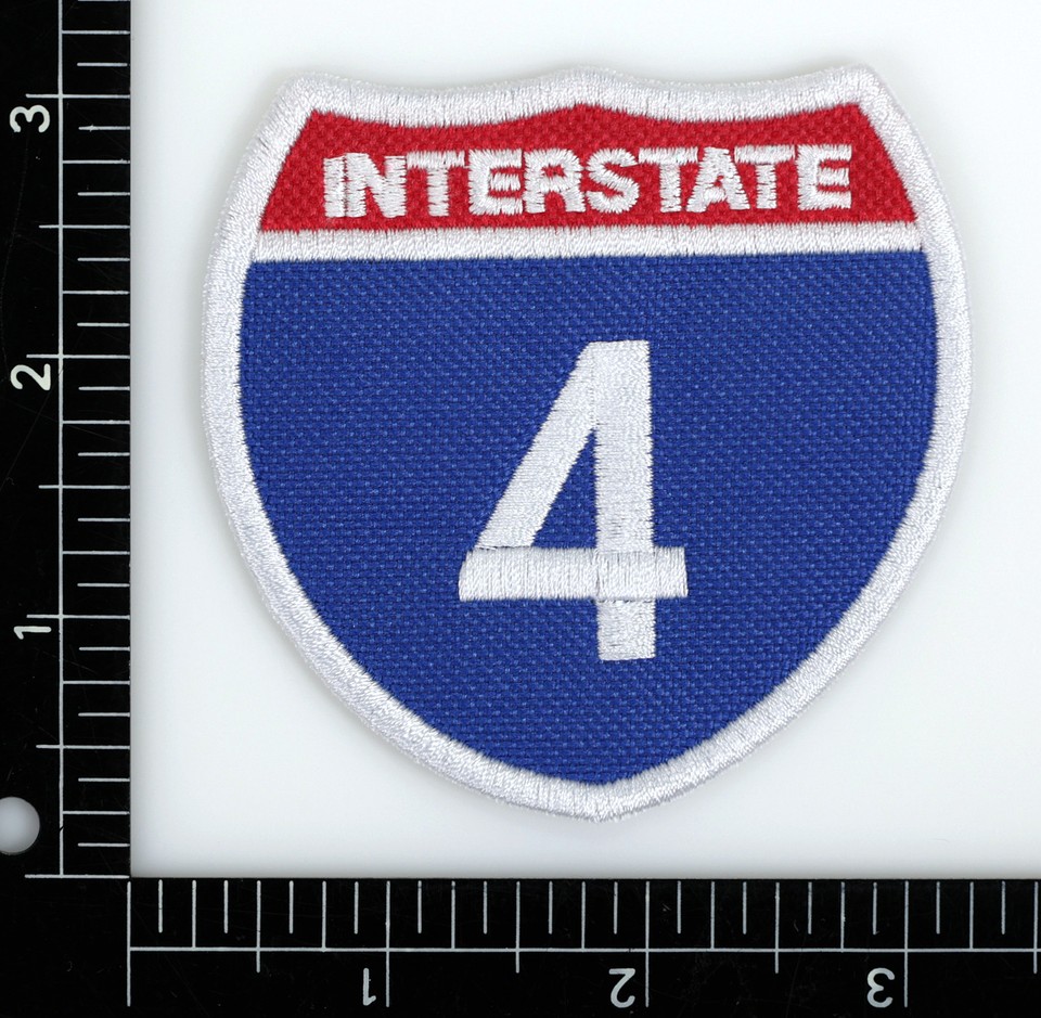 Interstate 4 Freeway Embroidered Patch Iron-On Sew-On for Jacket Backpack Hat | eBay