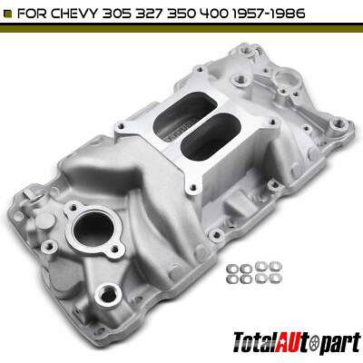 New Dual Plane High Rise Intake Manifold for Chevy 305 350 400 57-86 ...