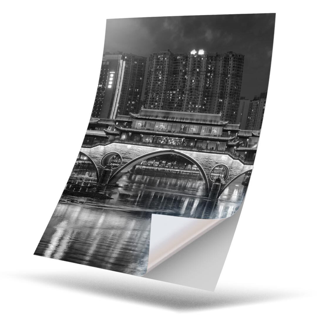 1 x Vinyl Sticker A4 - BW - Chengdu Sichuan China Bridge #38993 | eBay UK