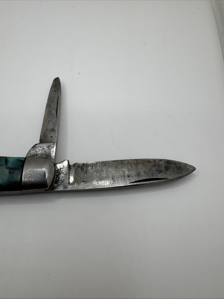RARE LF & C Pocket Knife Great For Parts Or Rebuild. Blades Cleaned And ...