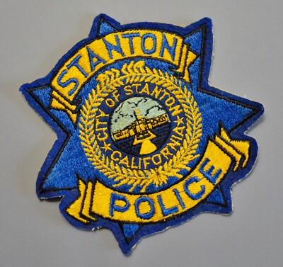 Stanton California Police Old Large Felt Patch ++ Defunct Orange County ...