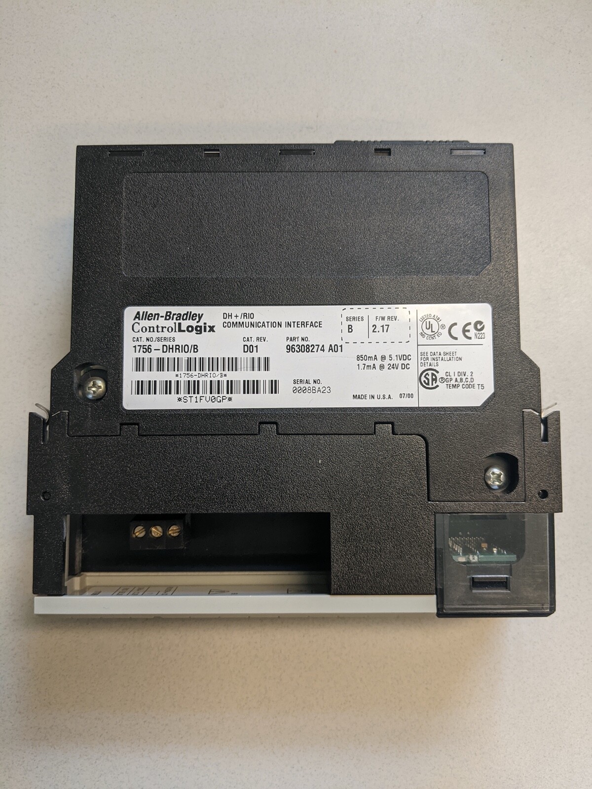Allen-Bradley 1756-DHRIO/B Communication Interface Module Ser. B F/W ...