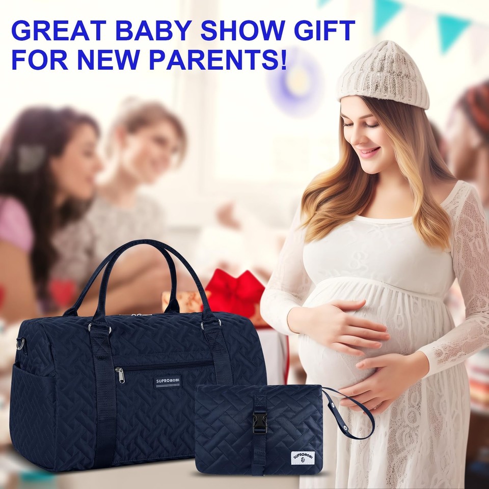 Diaper Bag Tote:Large capacity Mommy Baby Bag, Weekend Travel Diaper ...