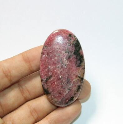 Natural Cabochon Gemstone, Pink Rhodonite Stone for Jewellery CT 115 ...
