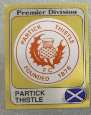 PARTICK THISTLE PANINI'S FOOTBALL 82 STICKER FIGURINE PANINI FOIL CREST ...