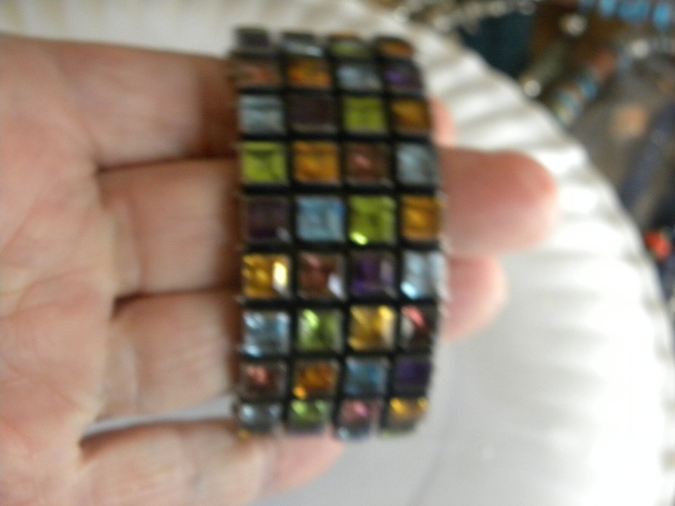 DON LUCAS GEMSTONE & STERLING SILVER CUFF BRACELET 6-1/2" | eBay