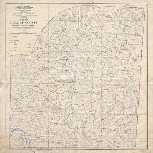 1916 Map of McNairy County Tennessee | eBay