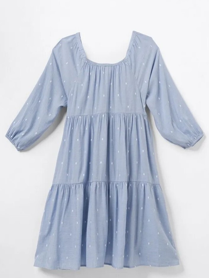 Womens Matilda Jane Good Hart Blue Chambray-All-Day Tiered Dress XXL ...