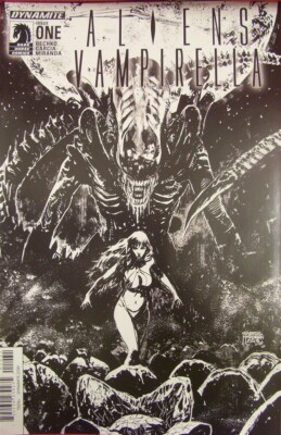 ALIENS VAMPIRELLA 1 C DYNAMITE DH B&W RI VARIANT COMIC HARDMAN BECHKO 2015 NM | eBay