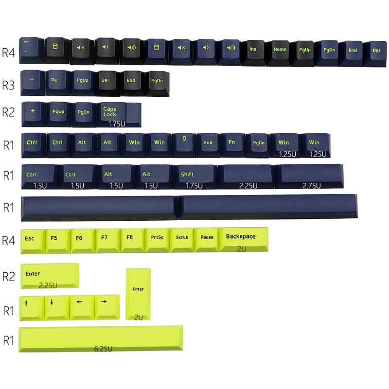 PBT 160 Keys Double Color Keycaps DIY Keyboard GK61 64 84 96 Layout | eBay