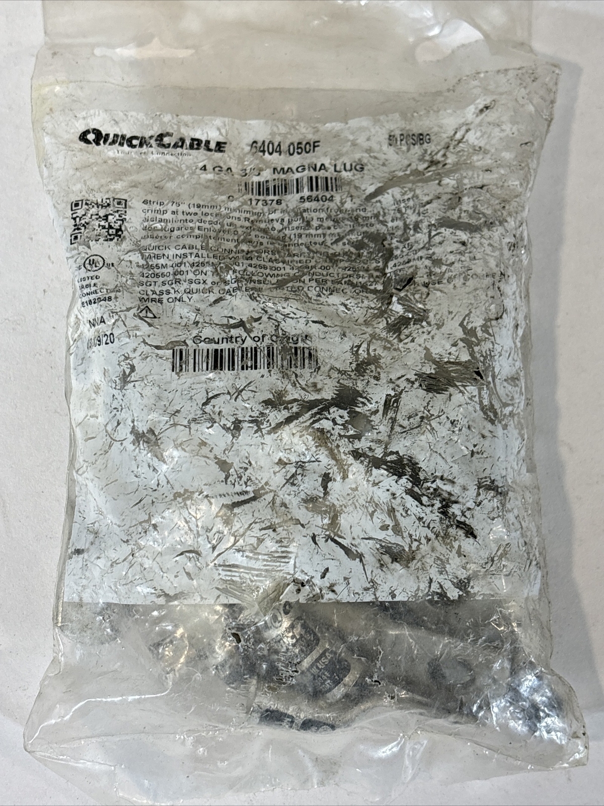 50-PACK! Quickcable 4GA Magna Lug 6404F Starter Ground Copper Connector ...