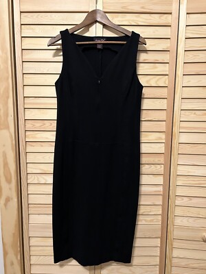 Shape FX Black Sleeveless Midi Body Con Shaper Dress Size 14T | eBay