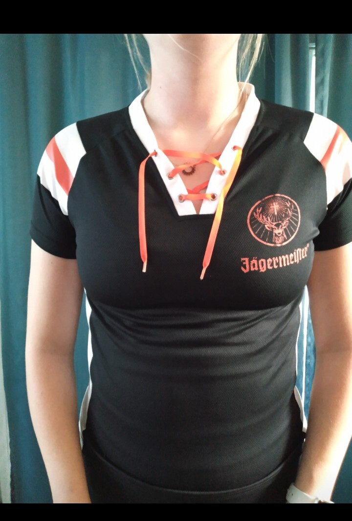 Jagermeister Small Woman's football Shirt used | eBay
