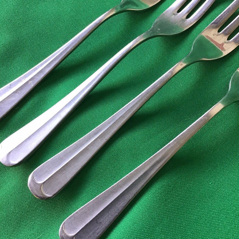 Bel Pre Colonial Style Stainless Steel Flatware Set 4 Dinner Forks ...