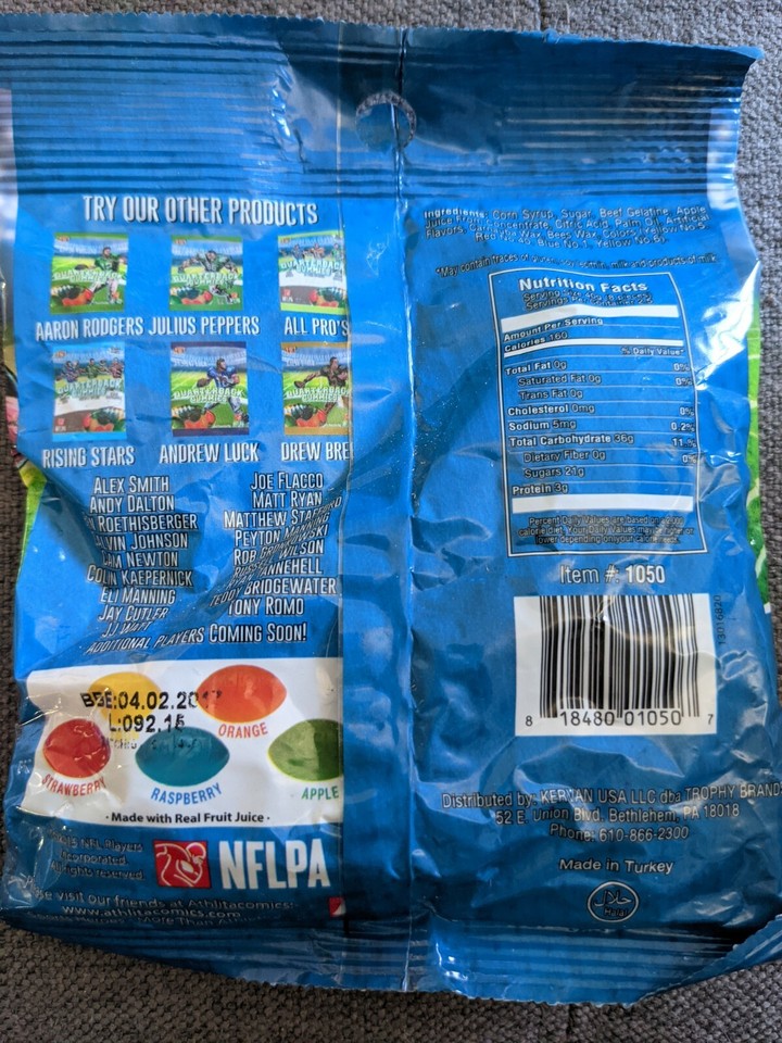 Tom Brady Patriots Quarterback Gummies Candy (Rare!!!). Limited Edition ...