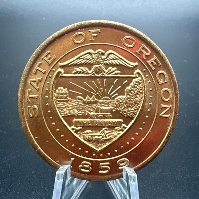 1859 State of Oregon 1st Oregon Volunteer Artillery Medal Token Coin ...