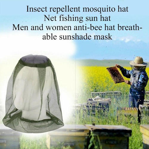 Mosquito Insect Hat Bug Mesh Head Net Face Protector Nice Fine Travel ...