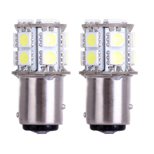 2PCS LED Power Yellow/White 1157 15-SMD Turn Signal Tail Light Bulb ...