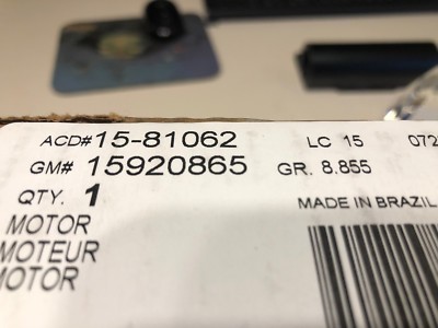Enclave, Traverse. Outlook. Acadia. Rear Blower Motor 15920865 | eBay