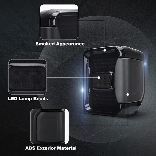 Smoke LED Tail Lights w/ Turn Signal Replace Halogen For Jeep Gladiator ...