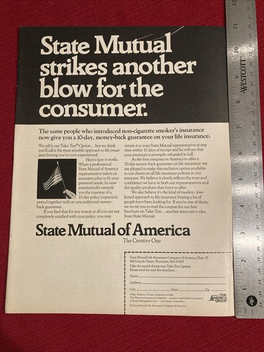 State Mutual Life Assurance Company 1973 Print Ad - Great To Frame! | eBay