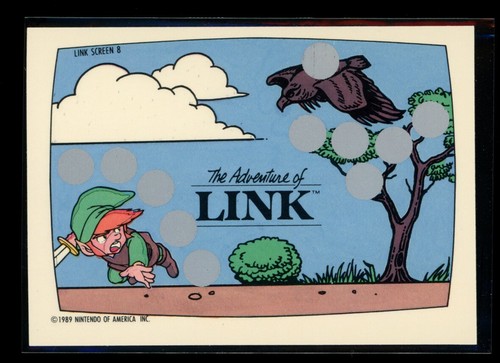 ZELDA II THE ADVENTURE OF LINK 1989 Topps Nintendo Scratch-Off Screen 8 ...