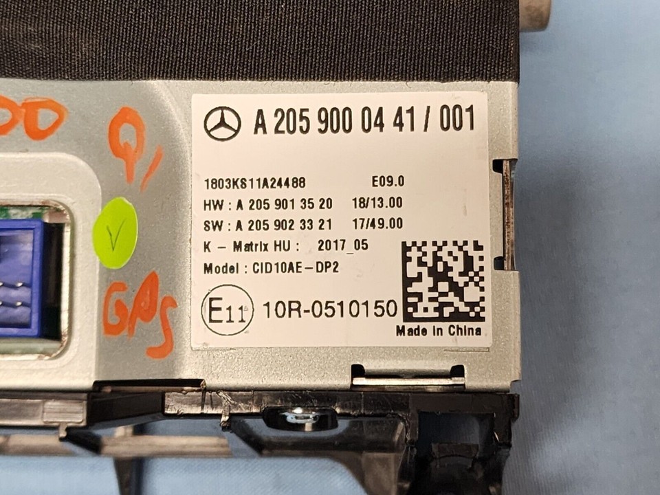 2019–2021 Mercedes-Benz C-Class AMG GT Center GPS Display Screen ...