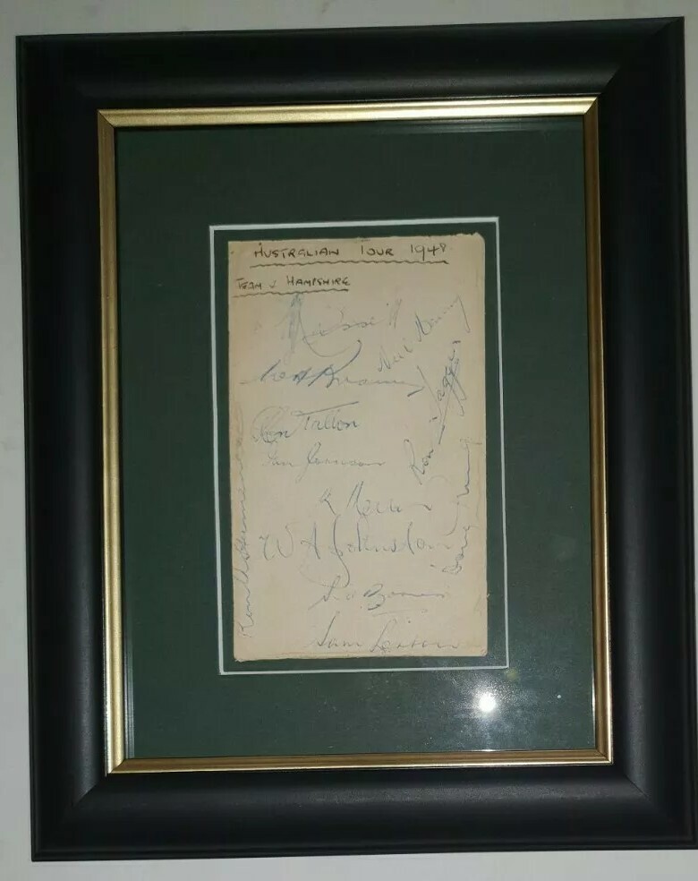 1948 AUSTRALIA INVINCIBLES SIGNED ORIGINAL BLANK POSTCARD CRICKET SID ...
