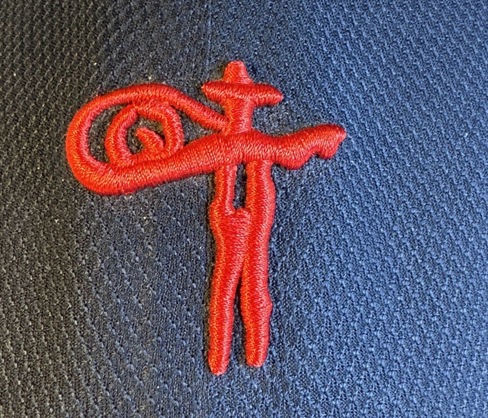 New Era Golf Fly Fishing Stick Figure Hat Cap Blue Embroidered Unique ...