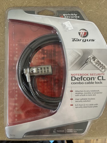 Targus Defcon CL Cable Lock New Sealed Opened (S) 92636995478| eBay