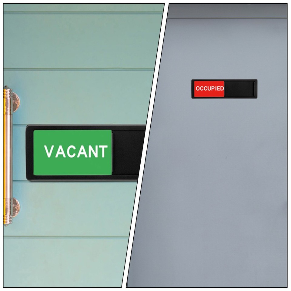 2 Pcs Vacant Occupied Office Sign Conference Room Door for Meeting ...
