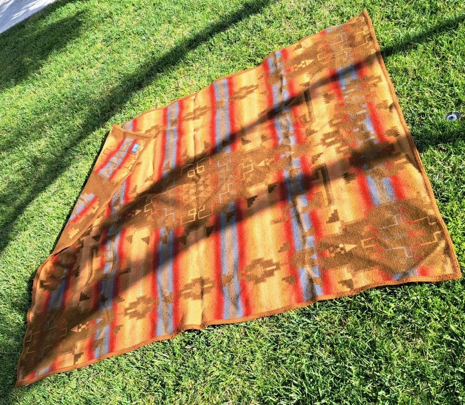 Vintage 70s Pendleton Beaver State Wool Blanket 68” X 51” Southwestern ...