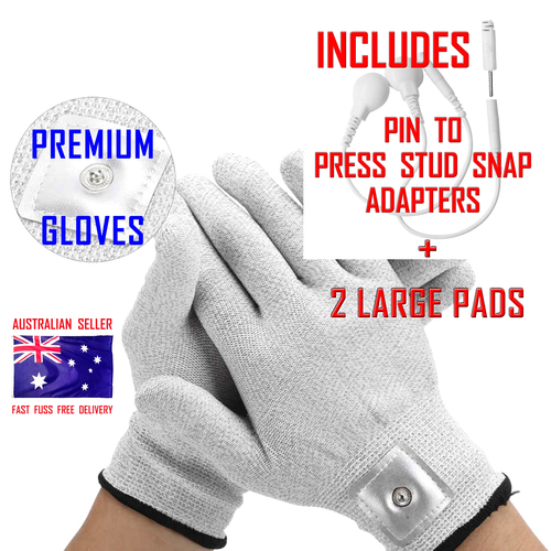 Metron ProTENS Pro TENS EMS compatible ELECTRODE GLOVES + CABLE ...