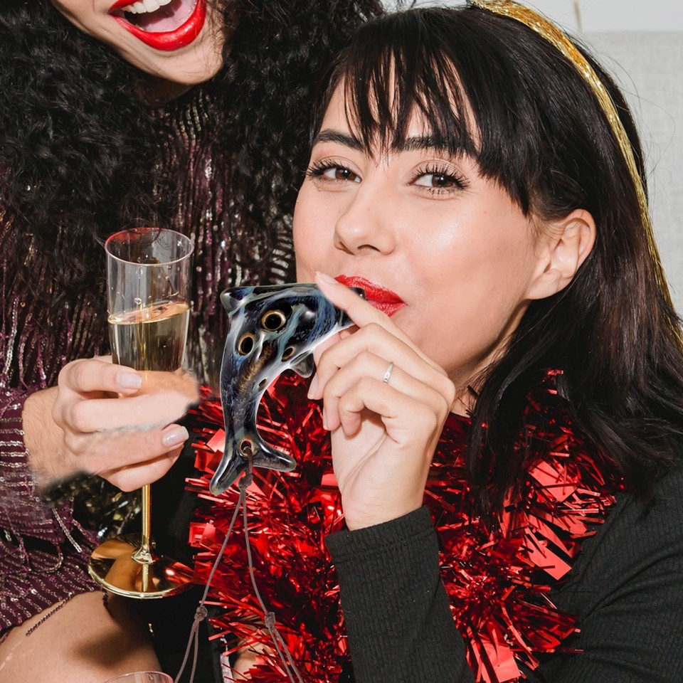 Ocarina Music Instrument for Beginner Musical Chinese Style Ceramic ...