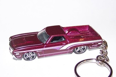 CUSTOM MADE..1972 FORD RANCHERO (PURPLE MET./GRAPHICS)..KEYCHAIN..GREAT ...