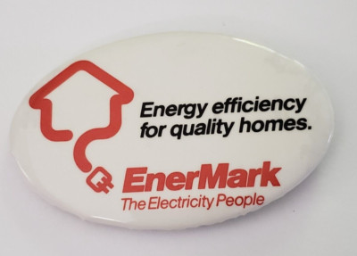 EnerMark The Electricity People Energy Efficiency For Homes Pinback ...